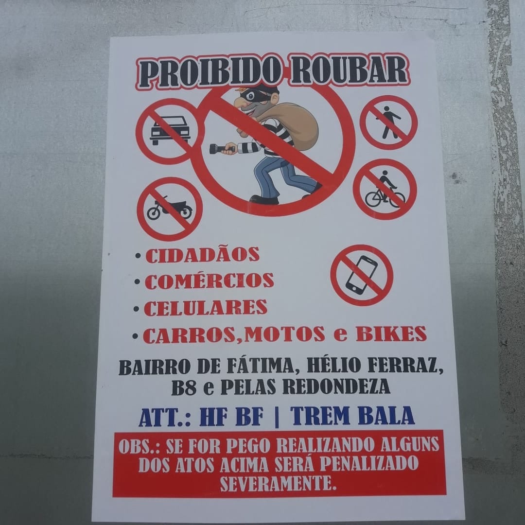 Polícia investiga cartazes com mensagem "proibido roubar" na Serra | A ...