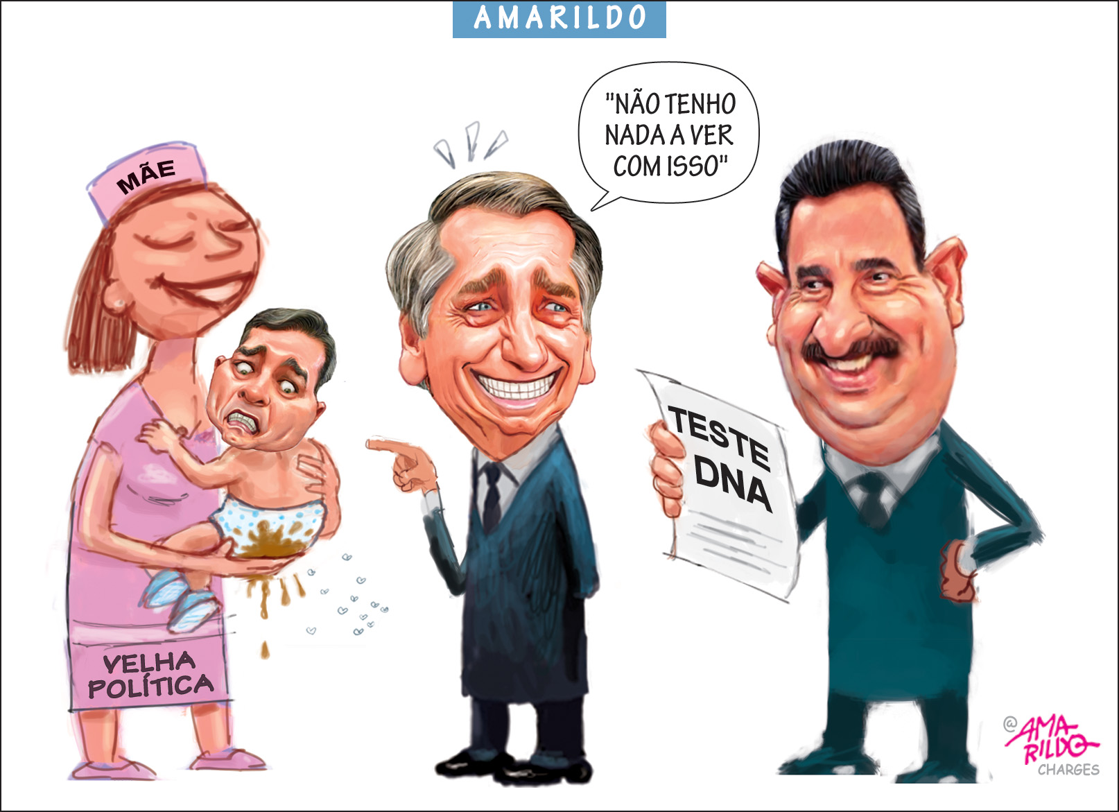 Na charge do Amarildo: Bolsonaro e o teste de DNA | A Gazeta