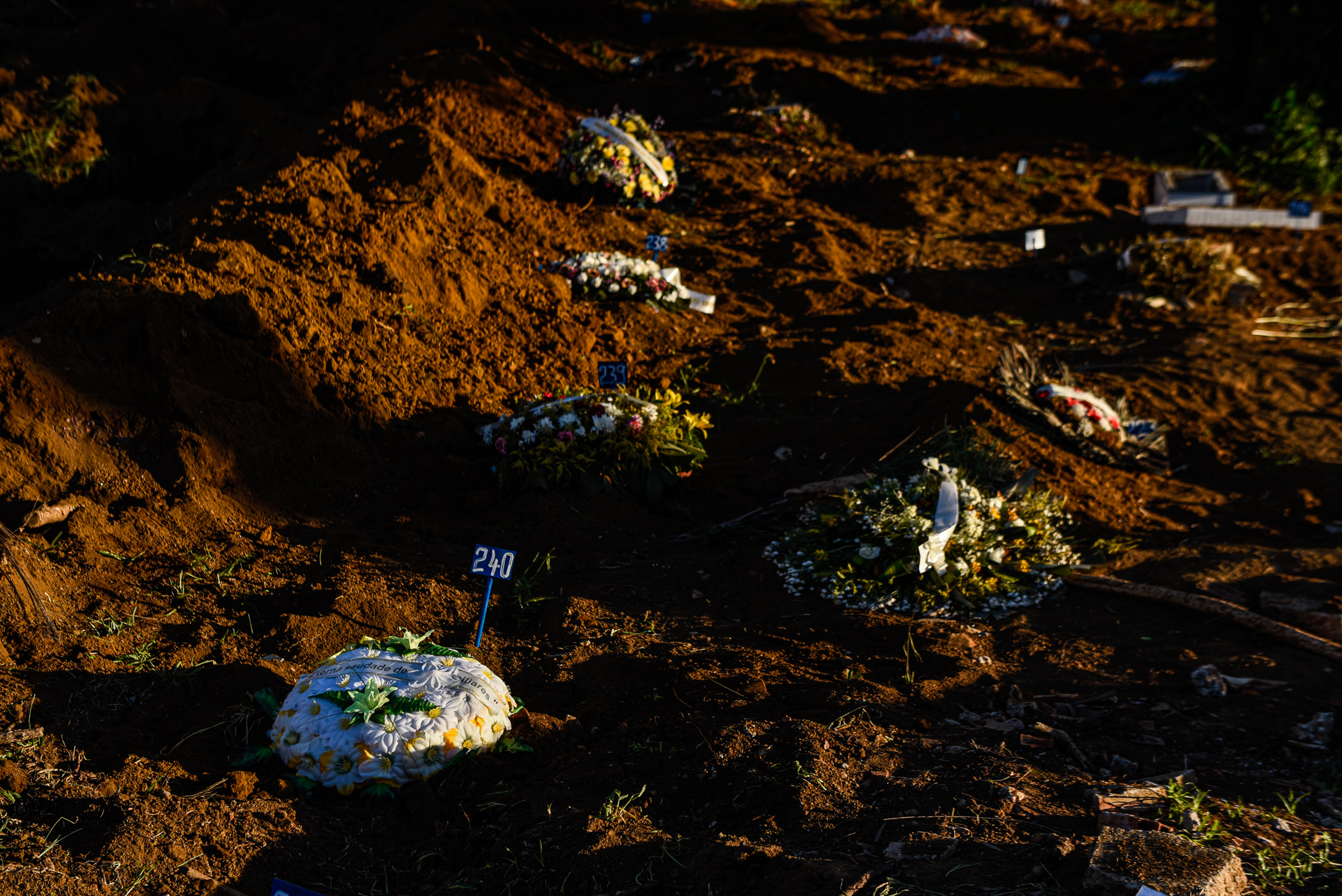 Imagens: novas covas abertas e lápides improvisadas em cemitério de ...