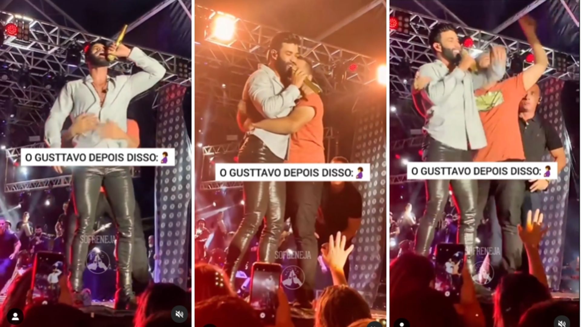 HZ | Gusttavo Lima leva encoxada de fã em show: 'Pegando por trás' | A ...