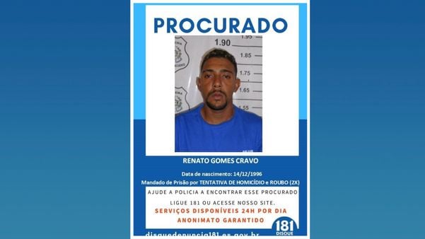 Polícia busca por foragido por assaltos e assassinatos em Santa Leopoldina | A Gazeta