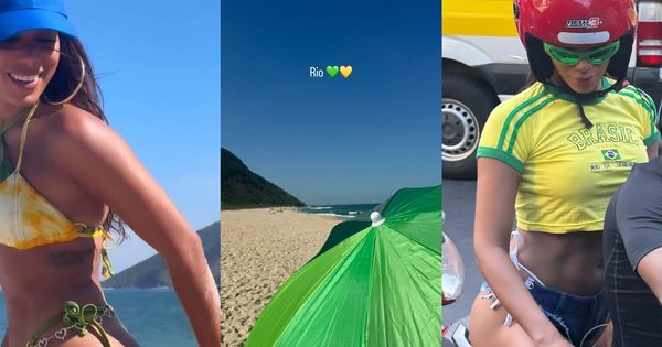 Anitta grava campanha e toma banho de mar em Grumari, no Rio | HZ