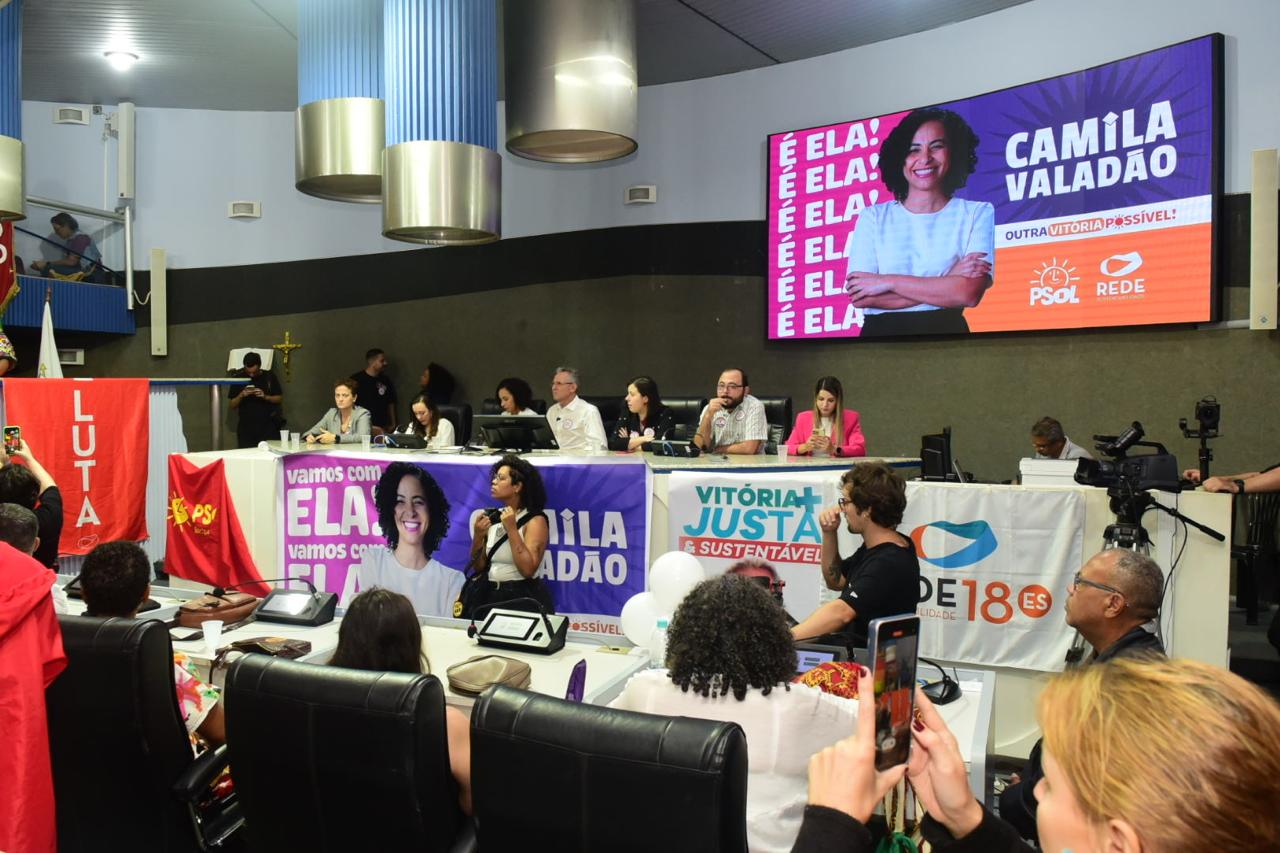 Convenção Psol-Rede confirma Camila Valadão como candidata em Vitória