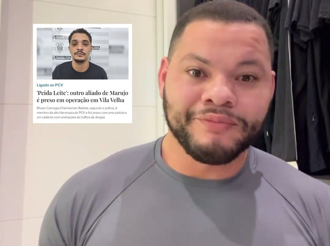 Influencer Thomas Santana reage a "Peida Leite", preso no ES | HZ