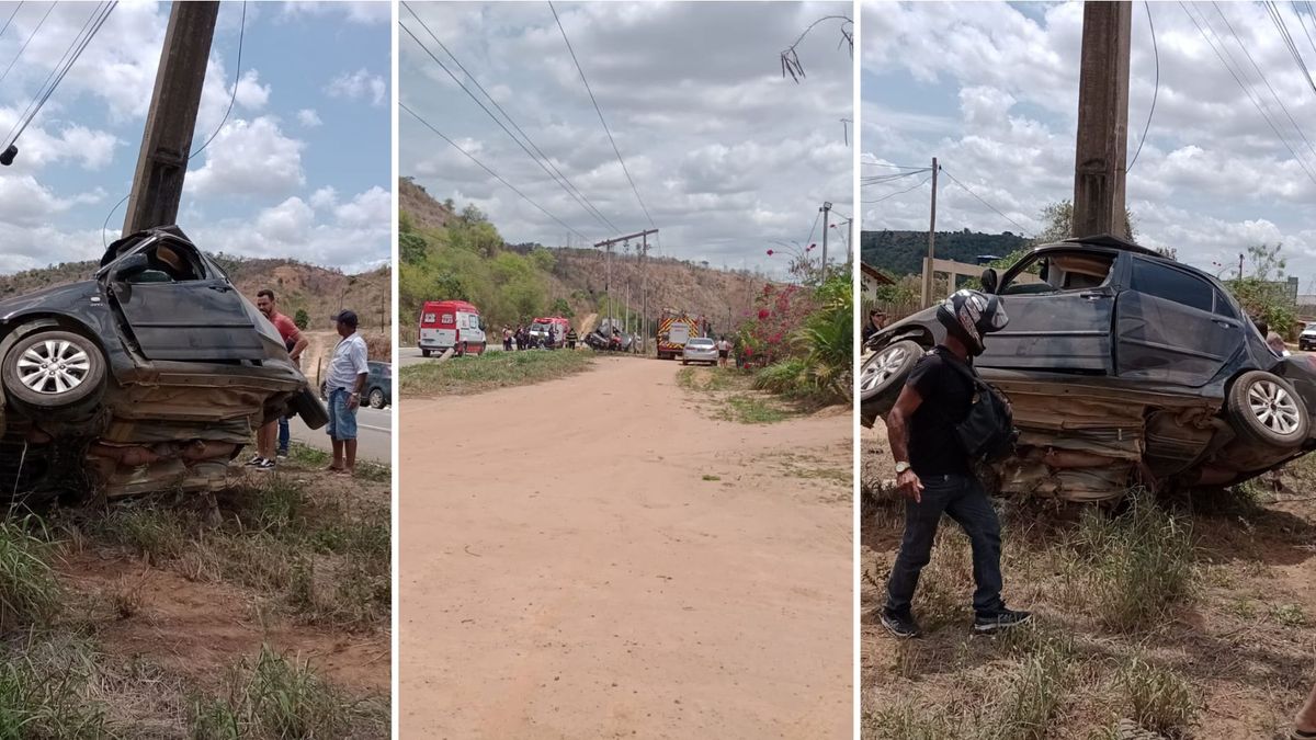 Trabalhador rural morre após bater de carro em poste em Colatina | A Gazeta