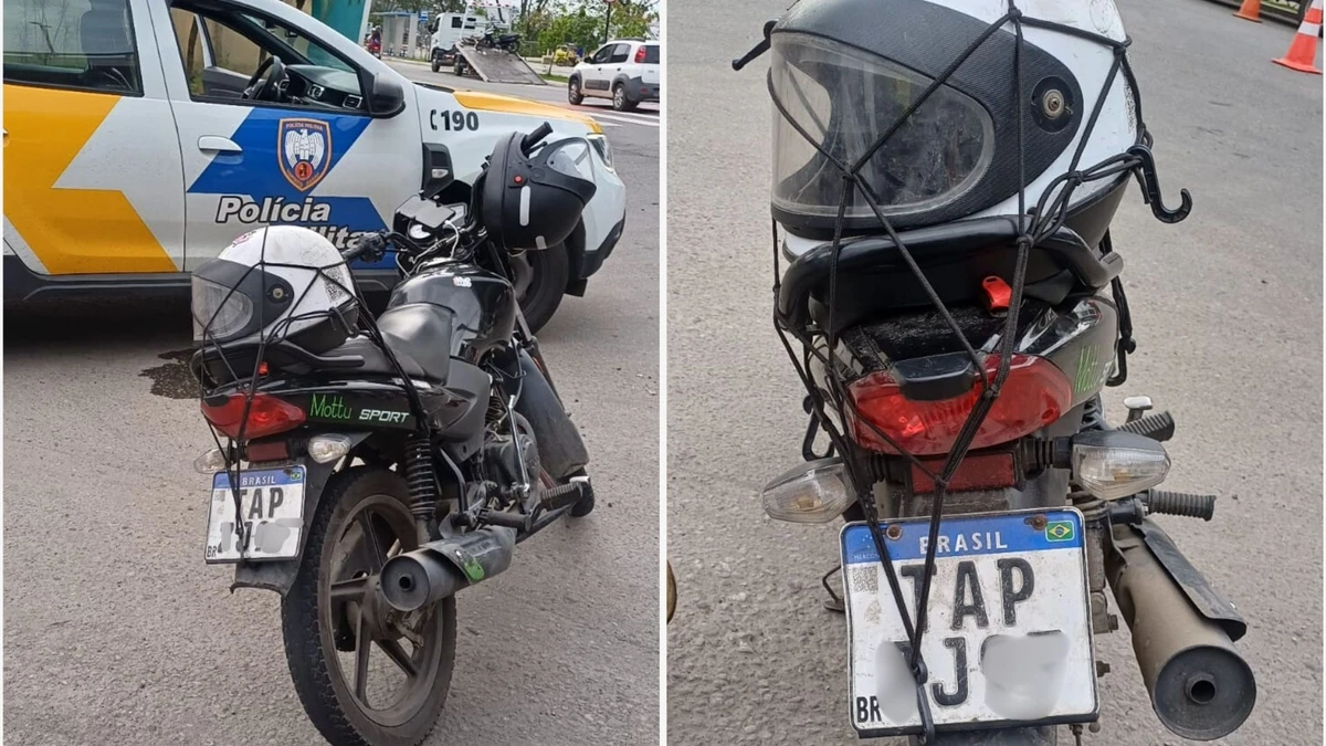 Motociclista é detido após jogar moto contra sargento da PM em blitz no ...