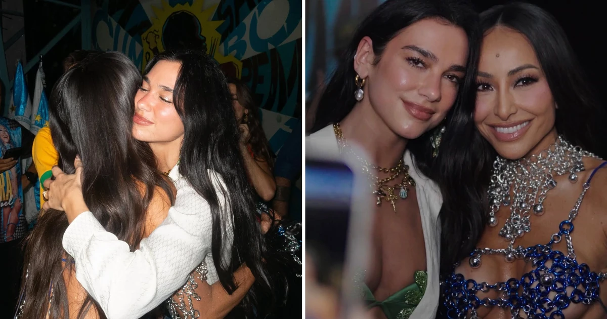 Dua Lipa encontra Sabrina Sato em ensaio da Vila Isabel e vai a jogo no Rio | HZ